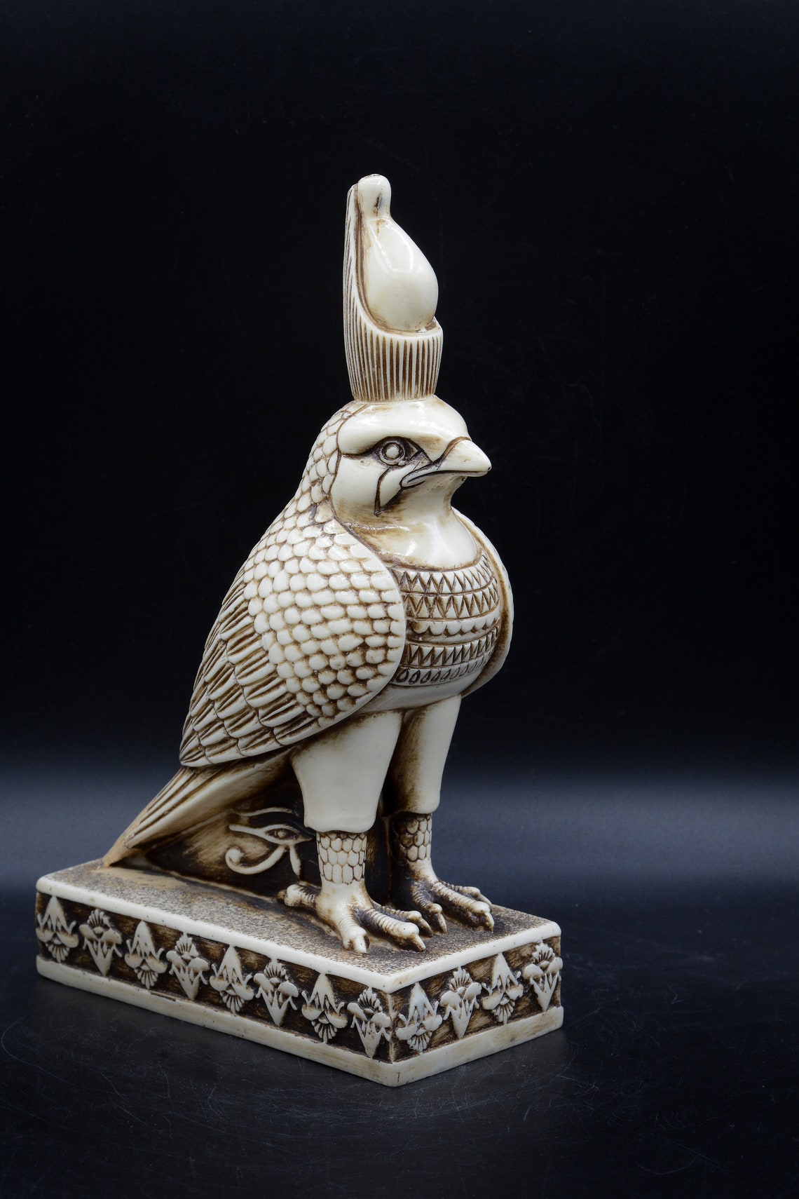 Unique Egyptian god Falcon Bird Horus statue 2 color made in | Etsy