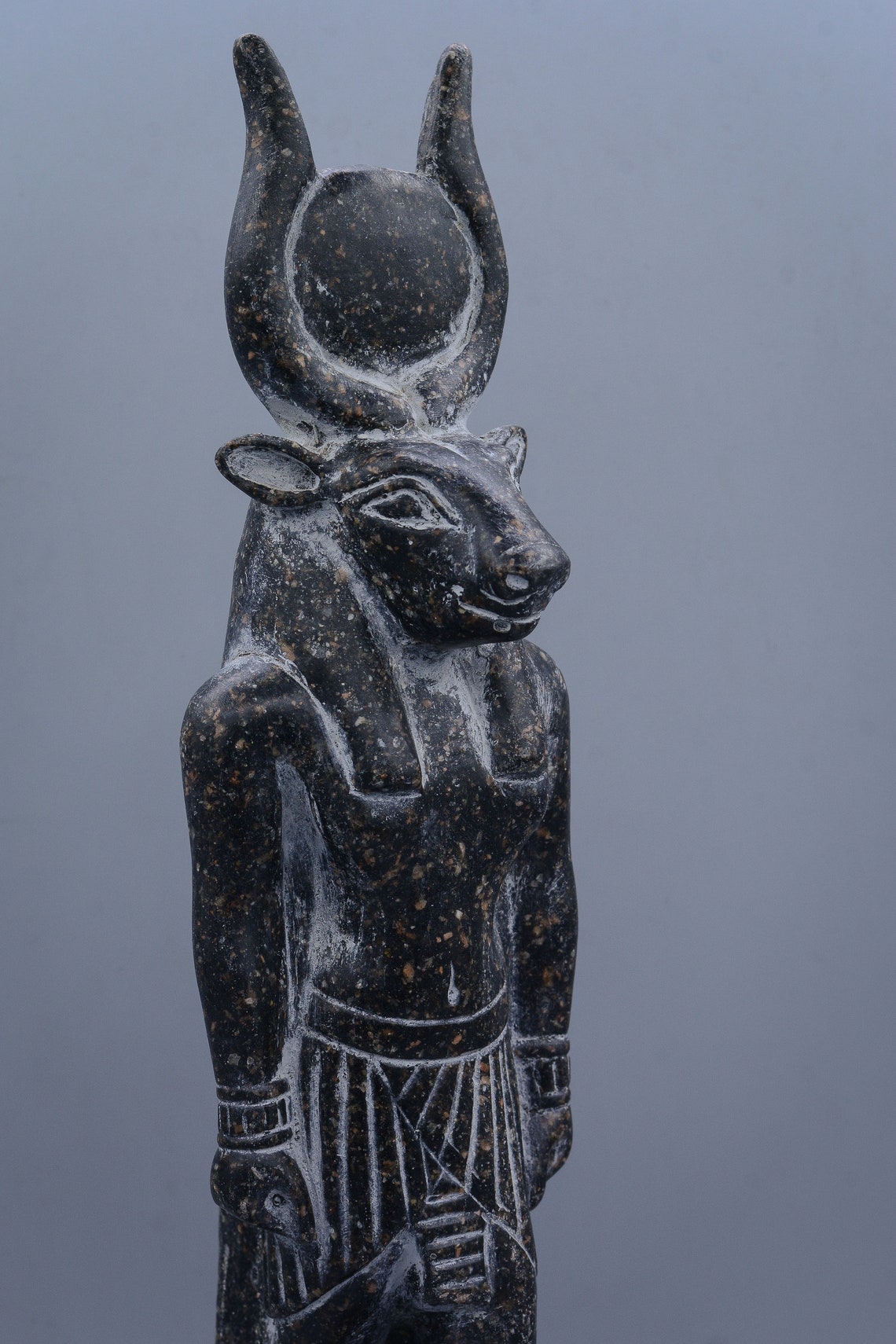 Egyptian Statue Hathor Goddess Sculpture Granite Stone (2 Colors) Made ...