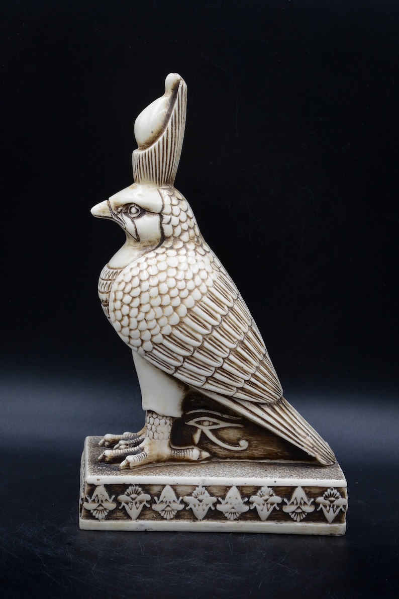 Unique Egyptian God Falcon Bird Horus Statue (2 Color) Made in Egypt - Etsy