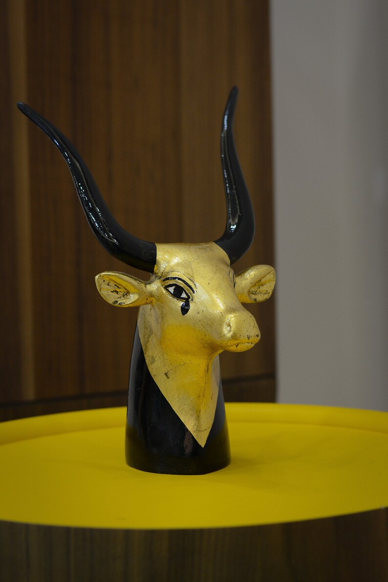 Egyptian Art Head of Hathor as Cow Goddess of Love Heavy Unique Large ...
