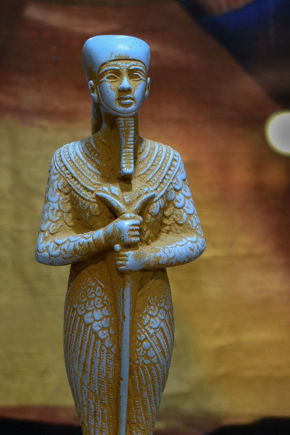 Buy Statue Ptah God of Memphis Sculpture Blue Made in Egypt Online in ...