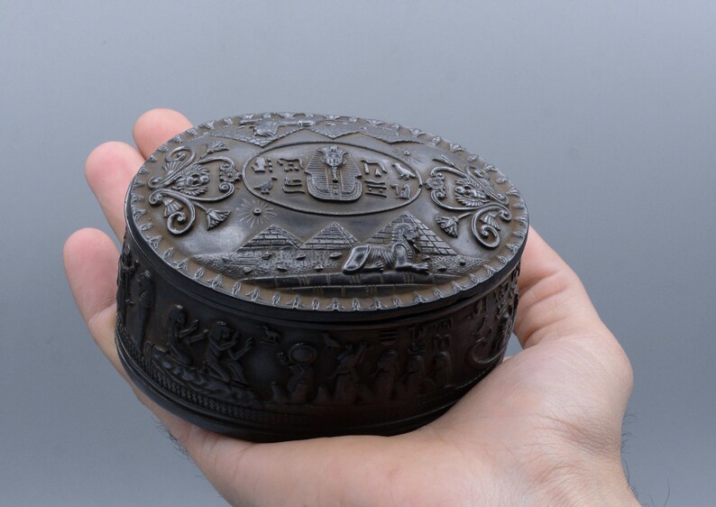 Egyptian Box art decorative Inscriptions Pharaonic made in | Etsy