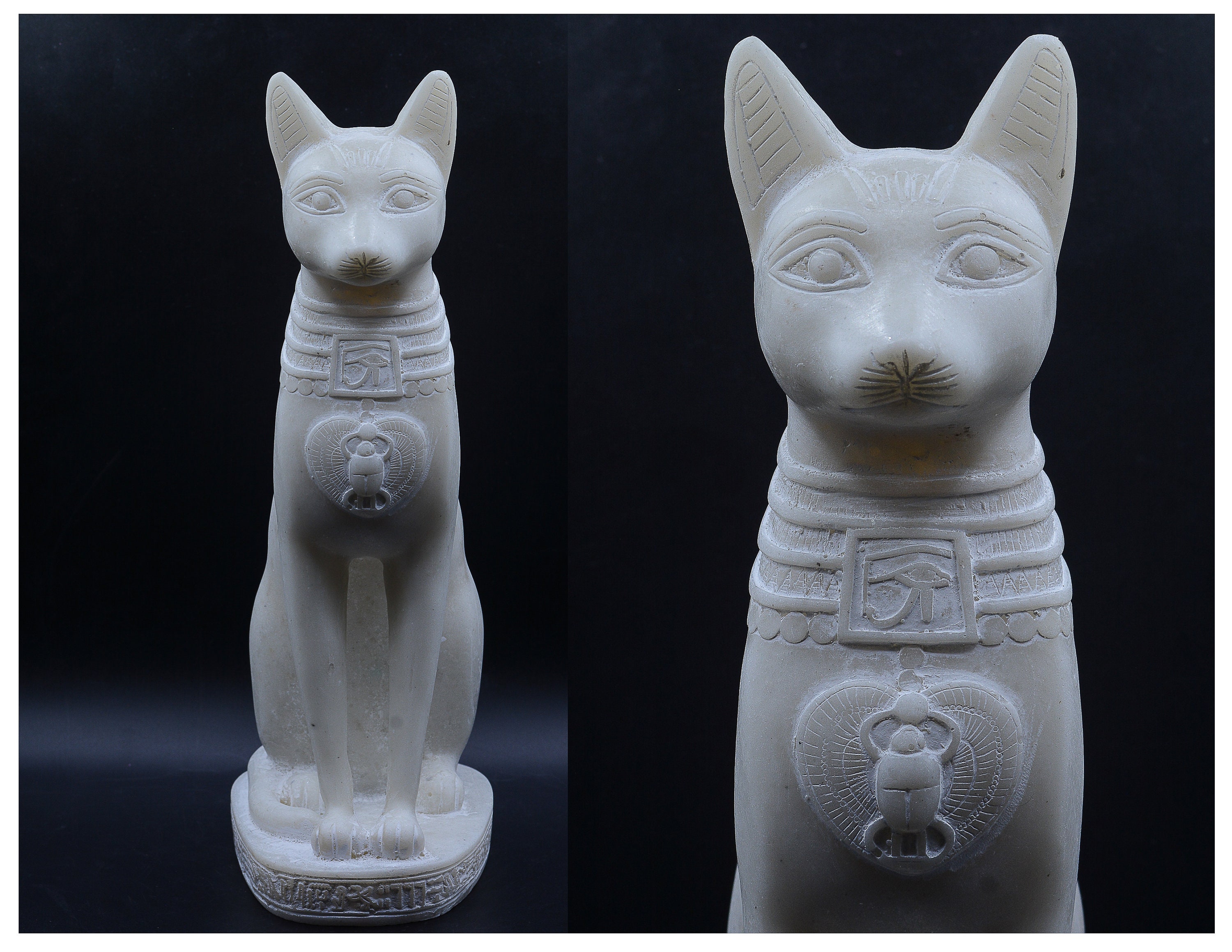 Statue Goddess Cat Bastet Large Sculpture Granite Marble 3 Style Unique ...