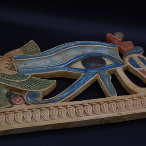Ancient Egyptian Art Eye of Horus Sculpture Stone Unique Painted Old ...