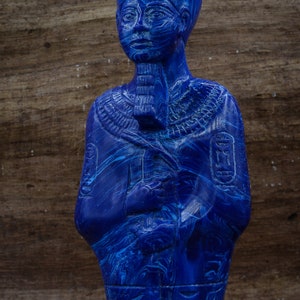 Statue of Egyptian God Ptah Blue Handcrafted Heavy Statue Made in Egypt ...