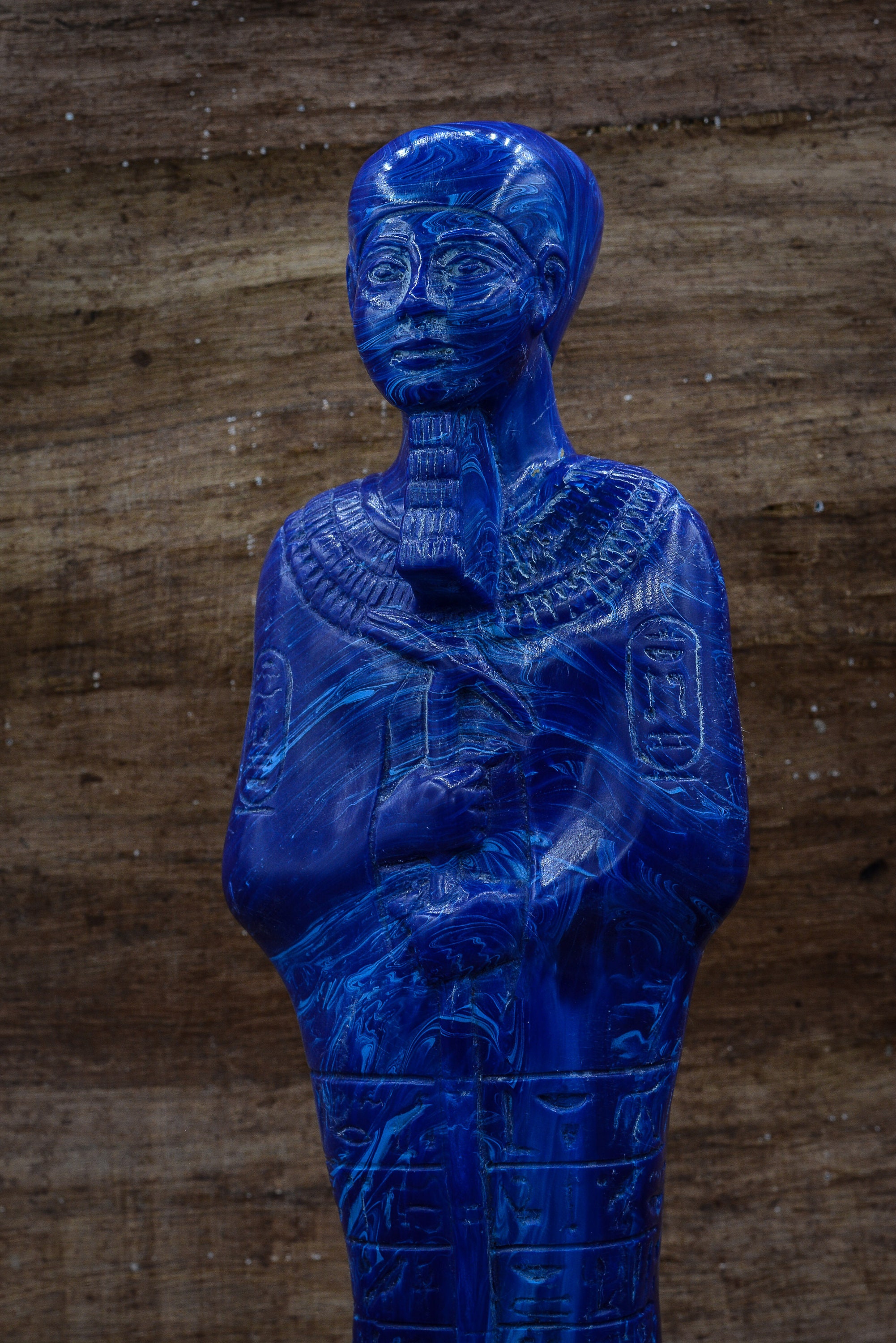 Statue of Egyptian God Ptah Blue Handcrafted Heavy Statue Made in Egypt ...