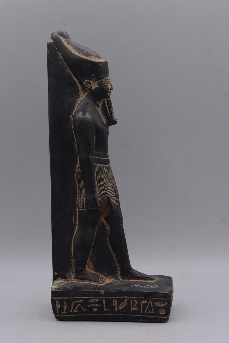 Unique Statue of First King of Egypt Pharaoh Menes Narmer Black Stone ...