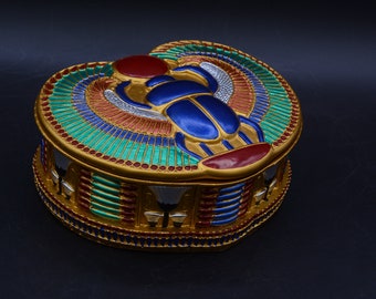Egyptian Box Decorative Art HIEROGLYPHICS Ornament Pharaonic Made in ...