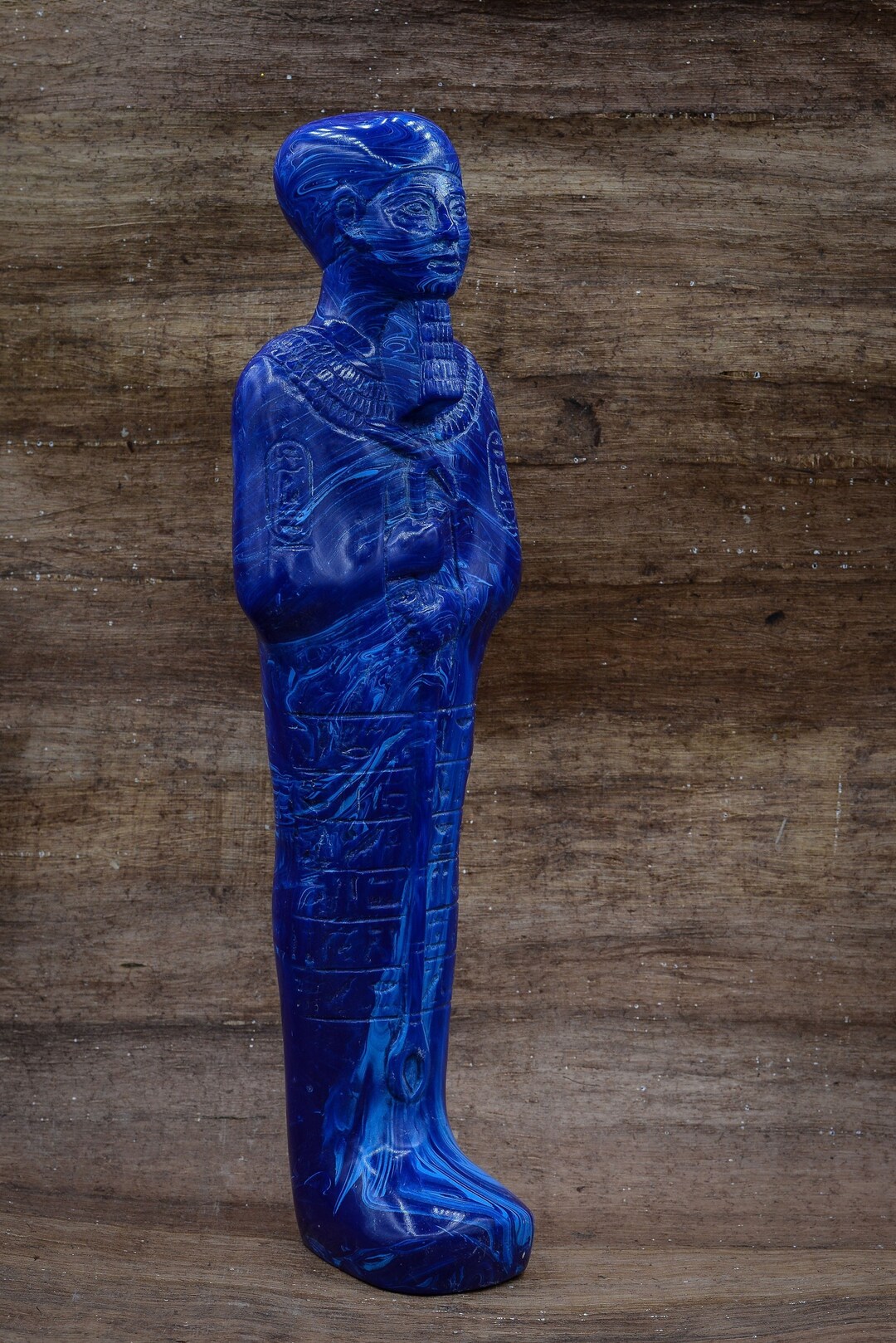 Statue of Egyptian God Ptah Blue Handcrafted Heavy Statue Made in Egypt ...