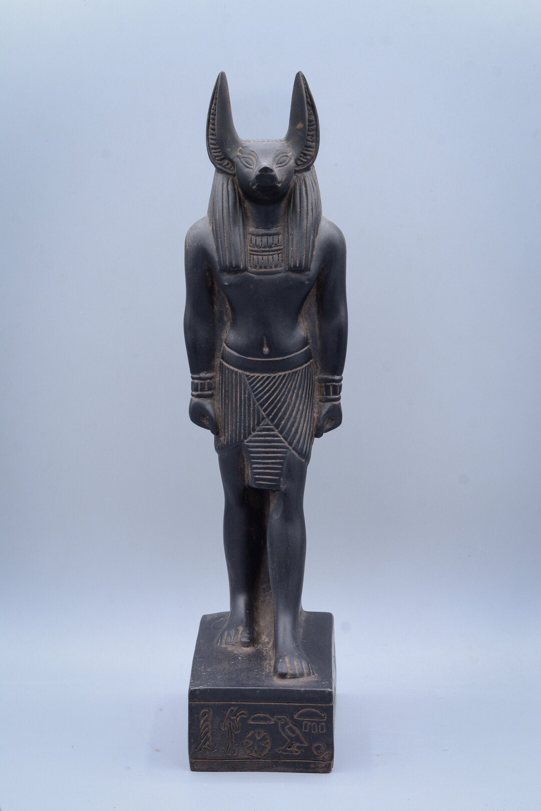 Statue of Ancient Egyptian God Anubis Dark Stone 2 Size Made in Egypt ...