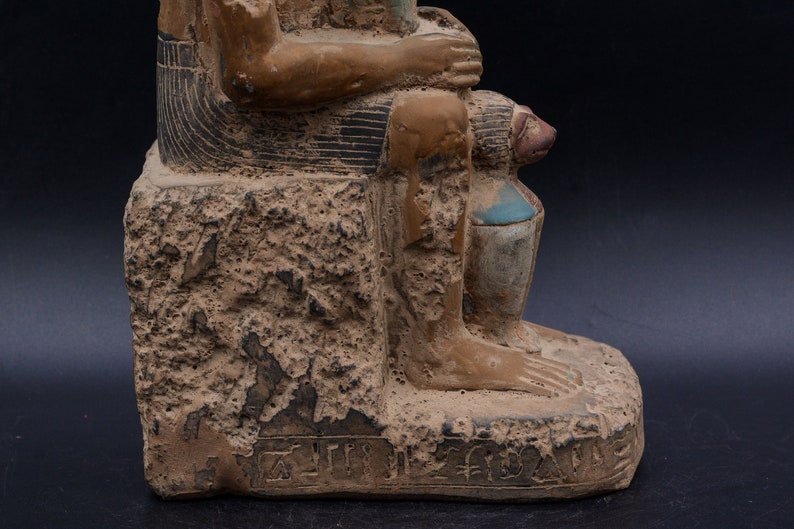 Seated Anubis Holding a Mummy Form With a Hapi son of Horus - Etsy