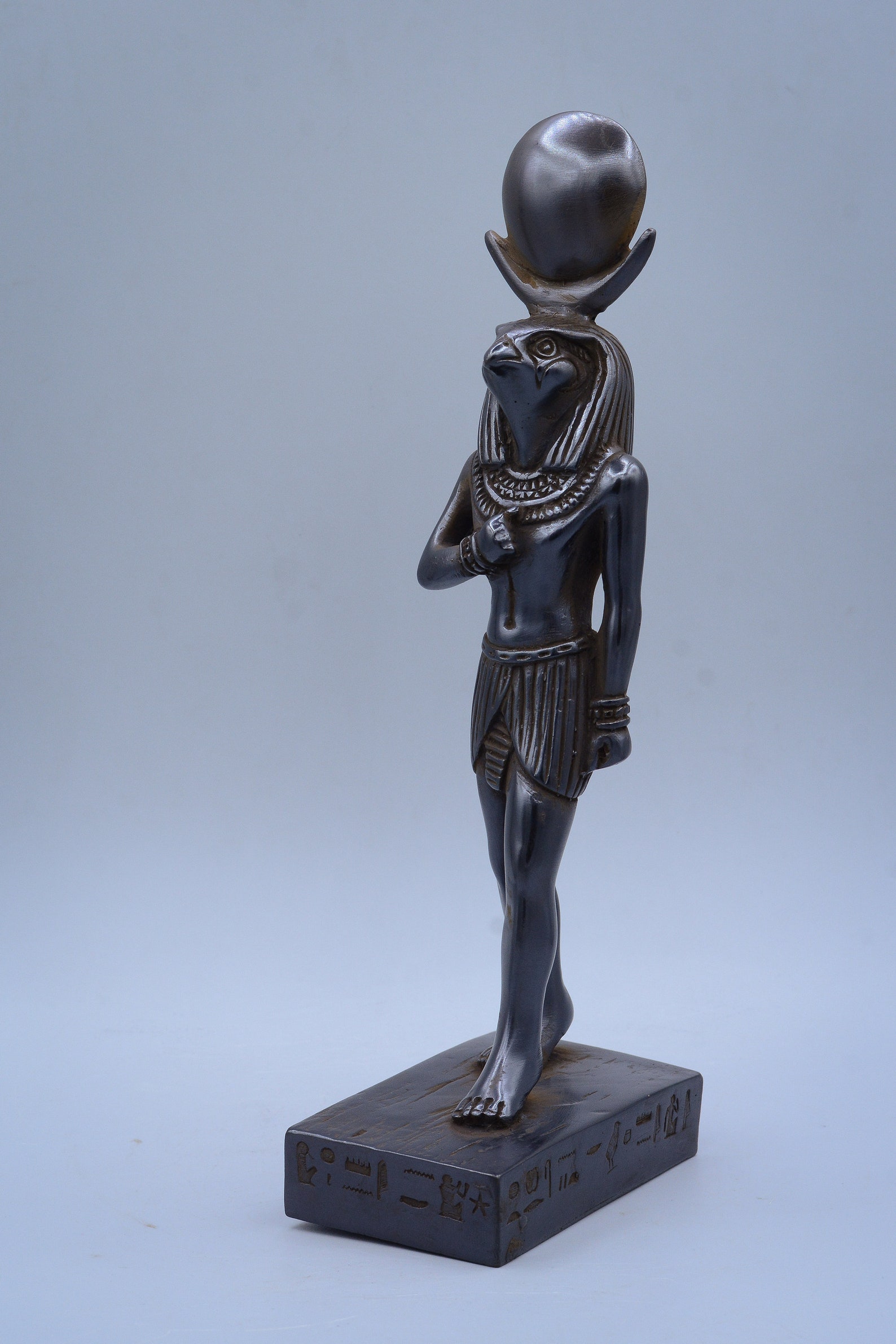 Ancient Egyptian Statue of Sun God Ra Harakhte Crowned With a Solar ...