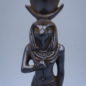 Ancient Egyptian Statue of Sun God Ra Harakhte Crowned With a Solar ...