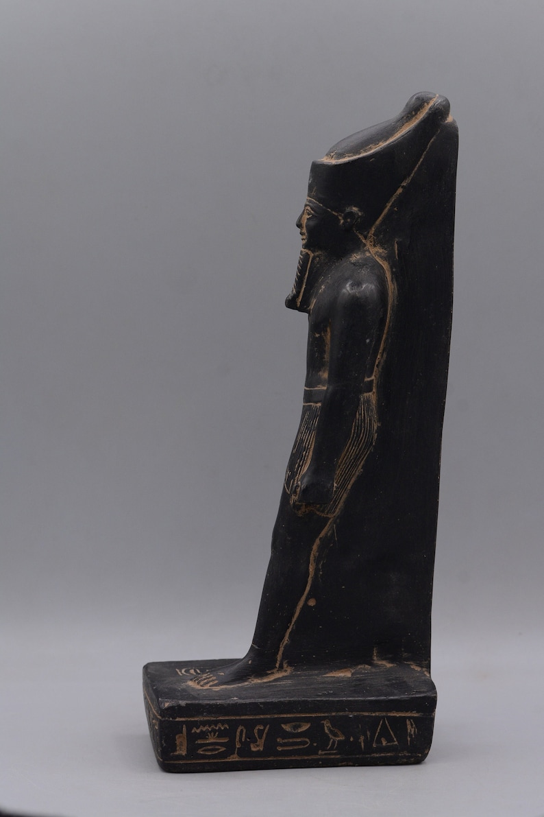 Unique Statue of First King of Egypt Pharaoh Menes Narmer Black Stone ...