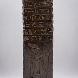 Goddess Isis Statue Large Stela Relief Heavy Black Sculpture With ...