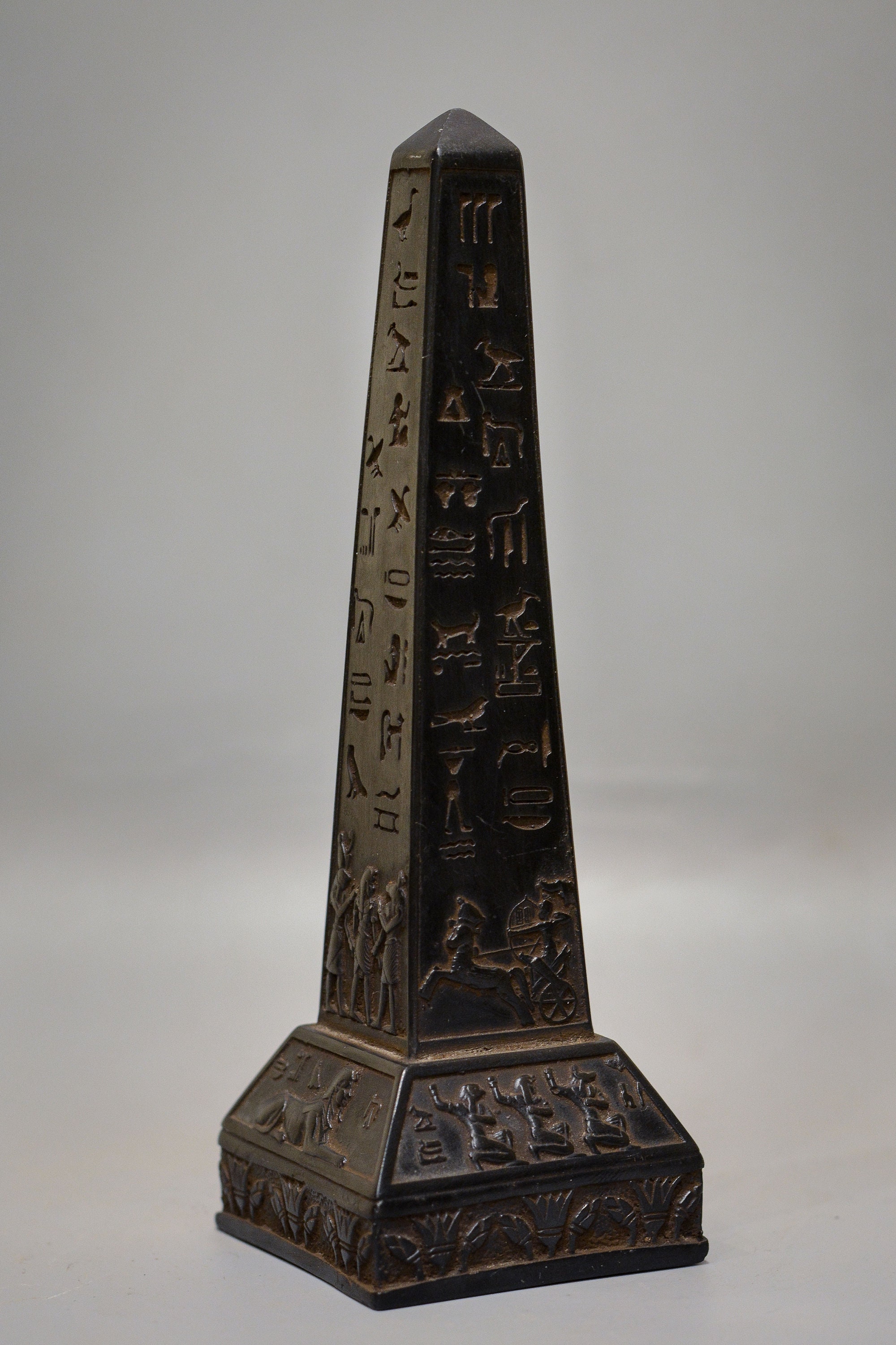 Obelisk Hieroglyphic Pharaonic Scenes Inscriptions Black Made - Etsy