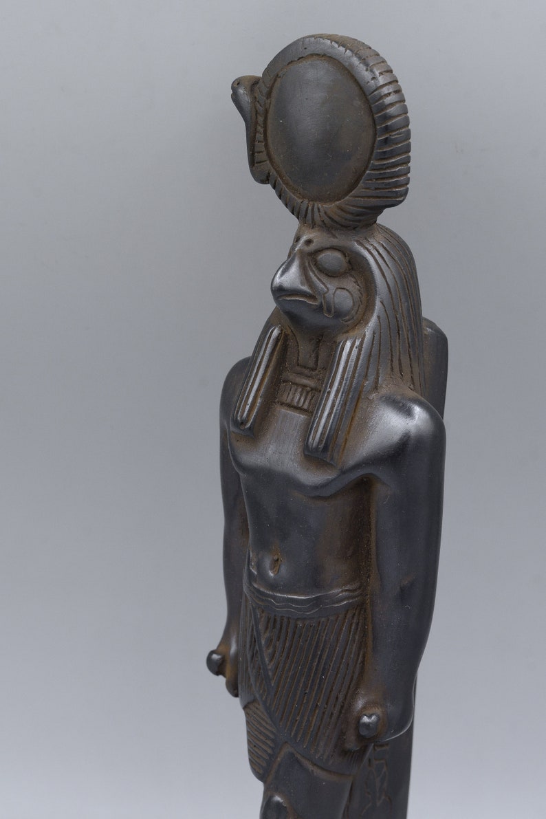 Statue of Ra Harakhte Sun God crowned with a solar disk made | Etsy