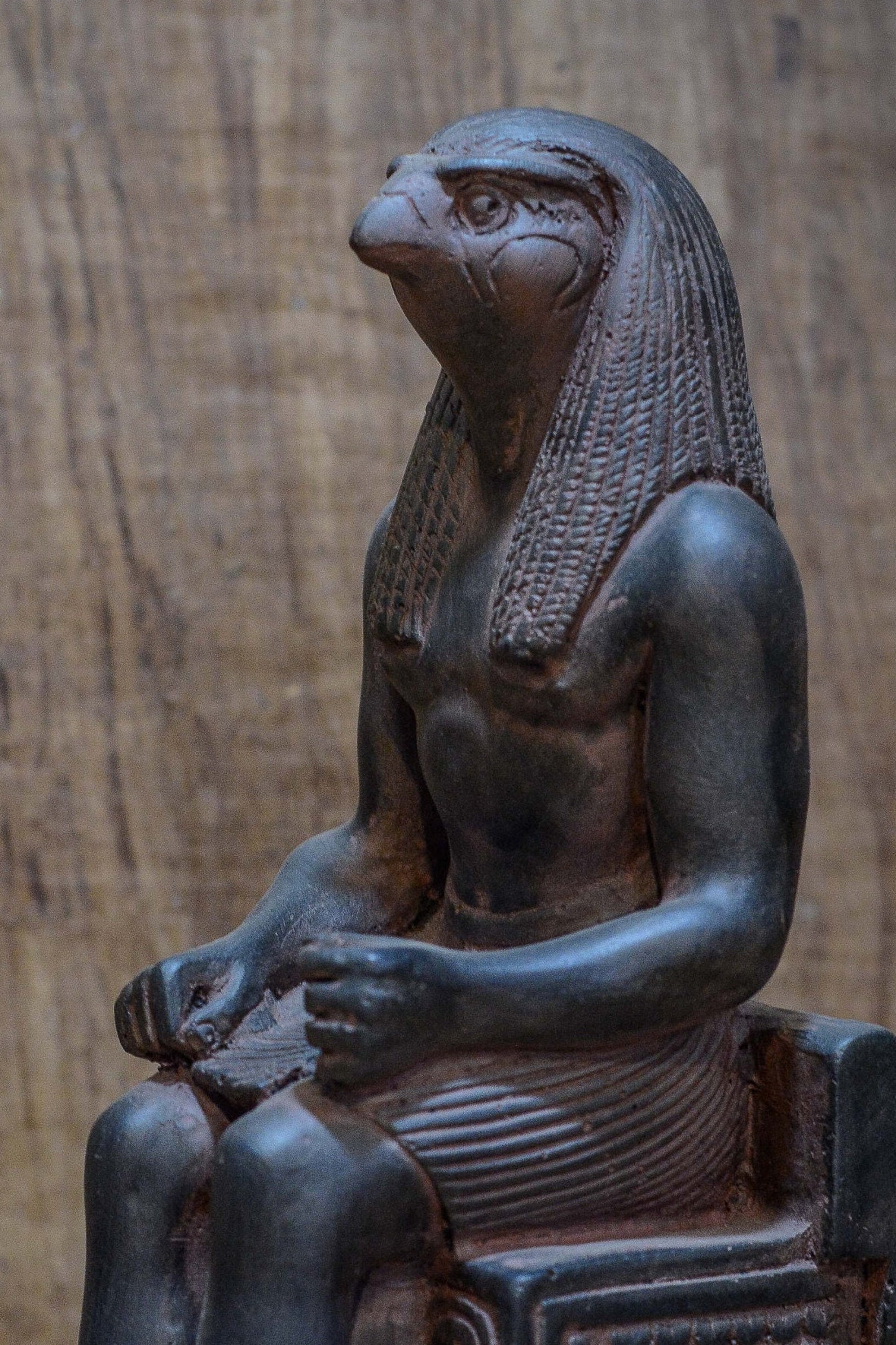 Statue Falcon Headed God Horus Seated Sculpture Heavy Black - Etsy