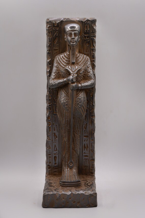 Statue of Ptah Stela relief God craftsmen unique heavy black | Etsy