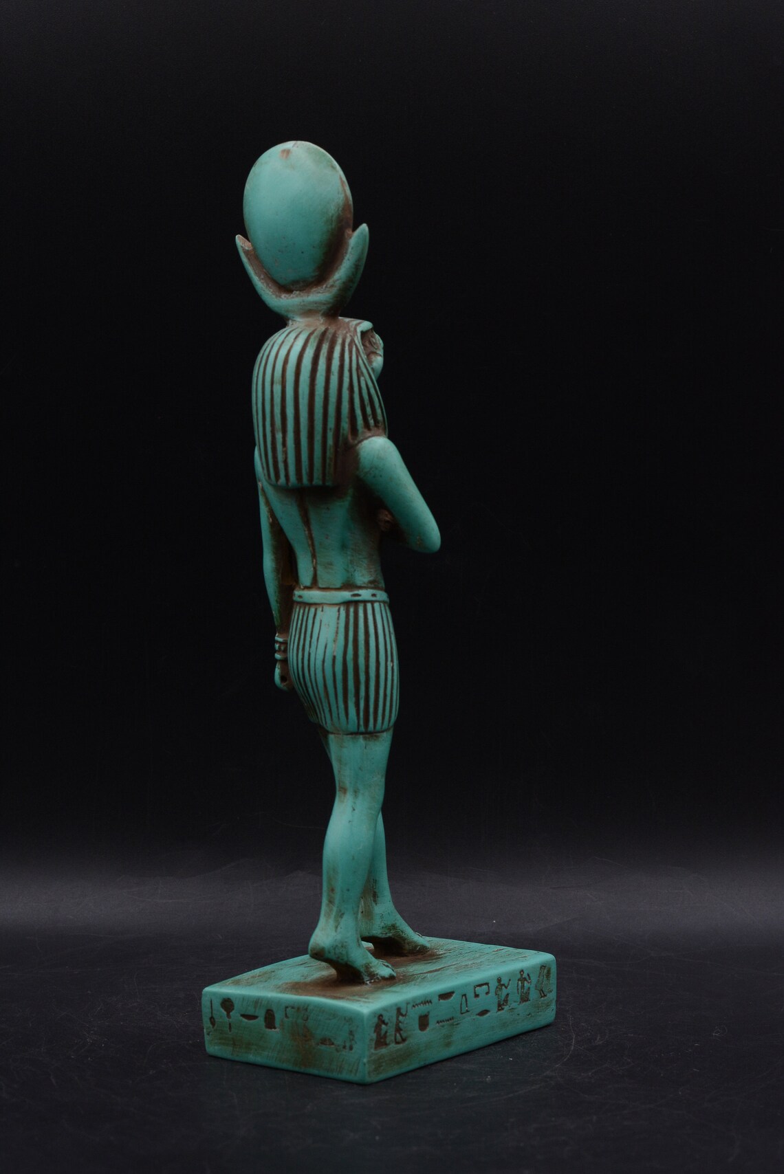 Statue of Ra Harakhte Sun God Crowned With a Solar Disk Green | Etsy