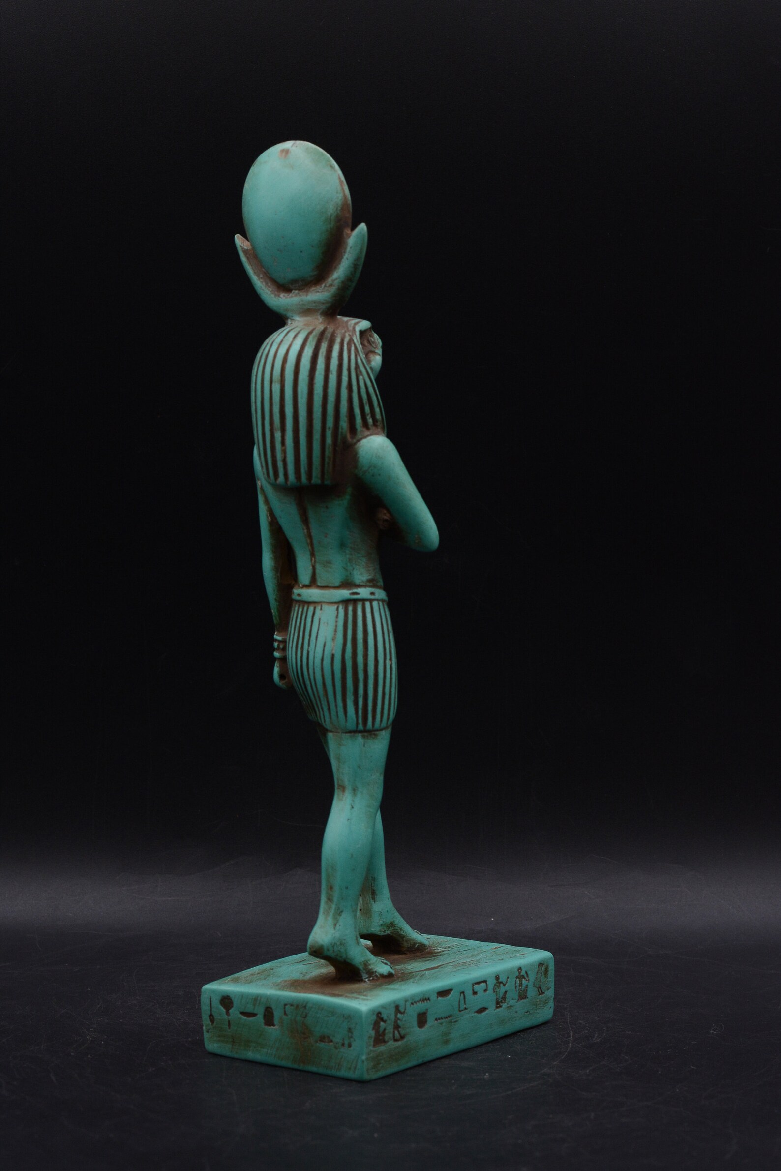 Statue of Ra Harakhte Sun God Crowned With a Solar Disk Green - Etsy