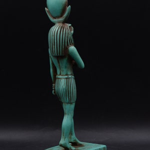 Statue of Ra Harakhte Sun God Crowned With a Solar Disk Green Ancient ...