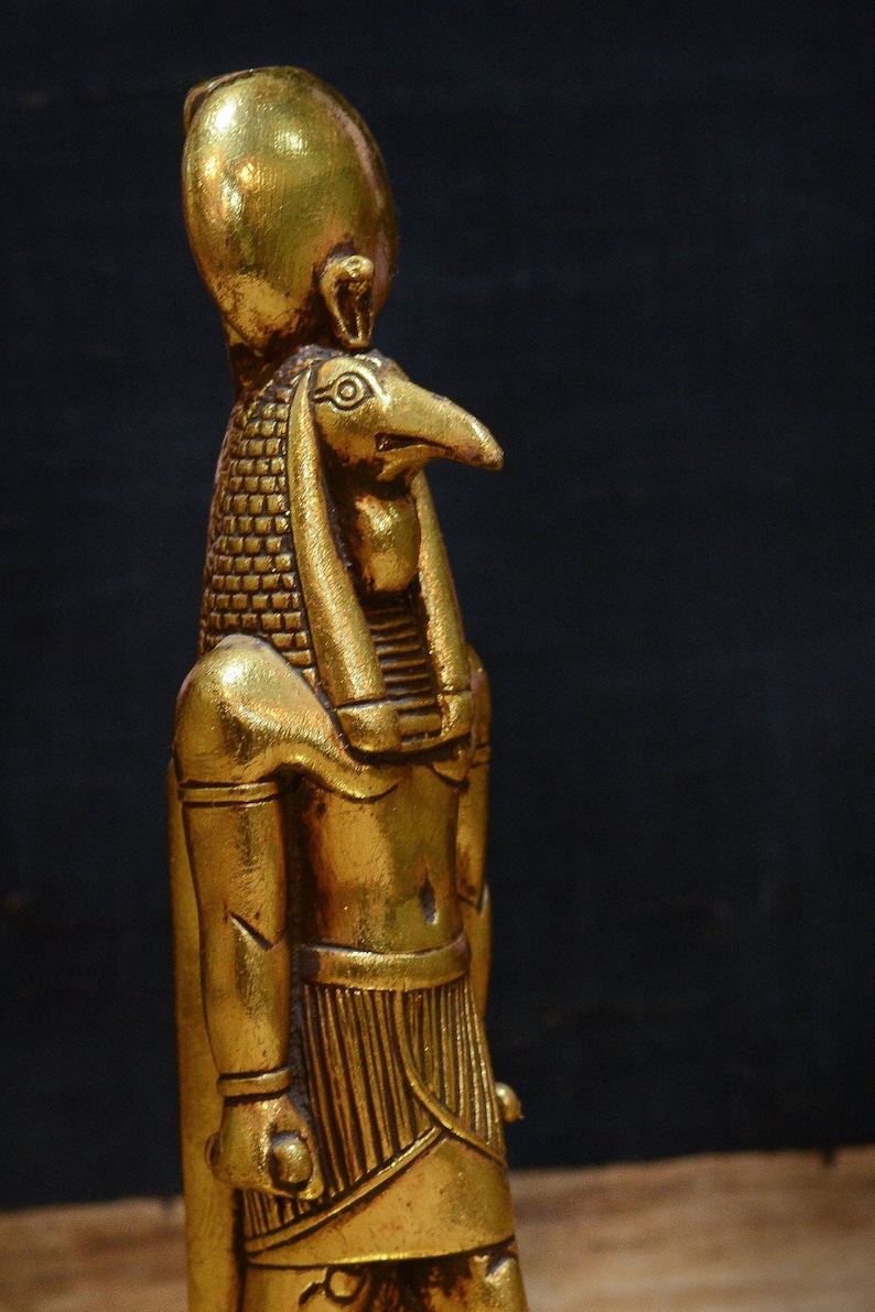 Statue Thoth God of Writing and Wisdom Paint Gold Leaf Made in Egypt - Etsy