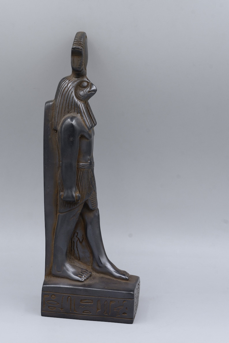 Statue of Ra Harakhte Sun God crowned with a solar disk made | Etsy