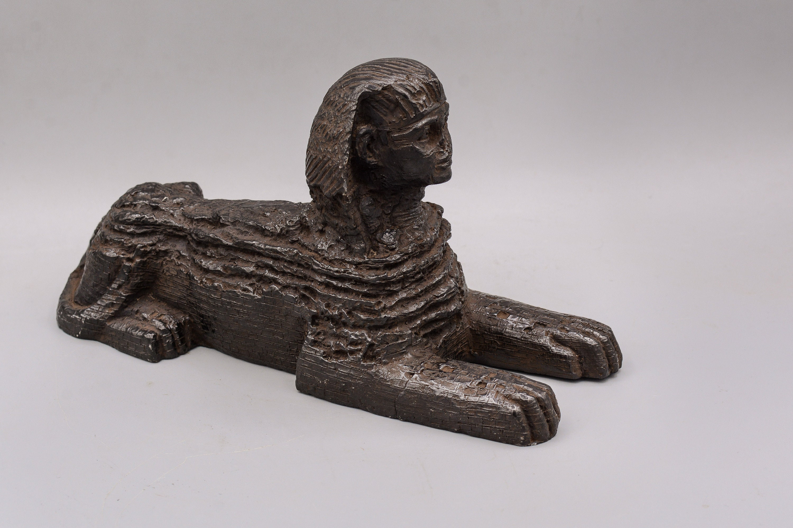 Egyptian Statue Sphinx Black Solid Stone Heavy Made in Egypt - Etsy