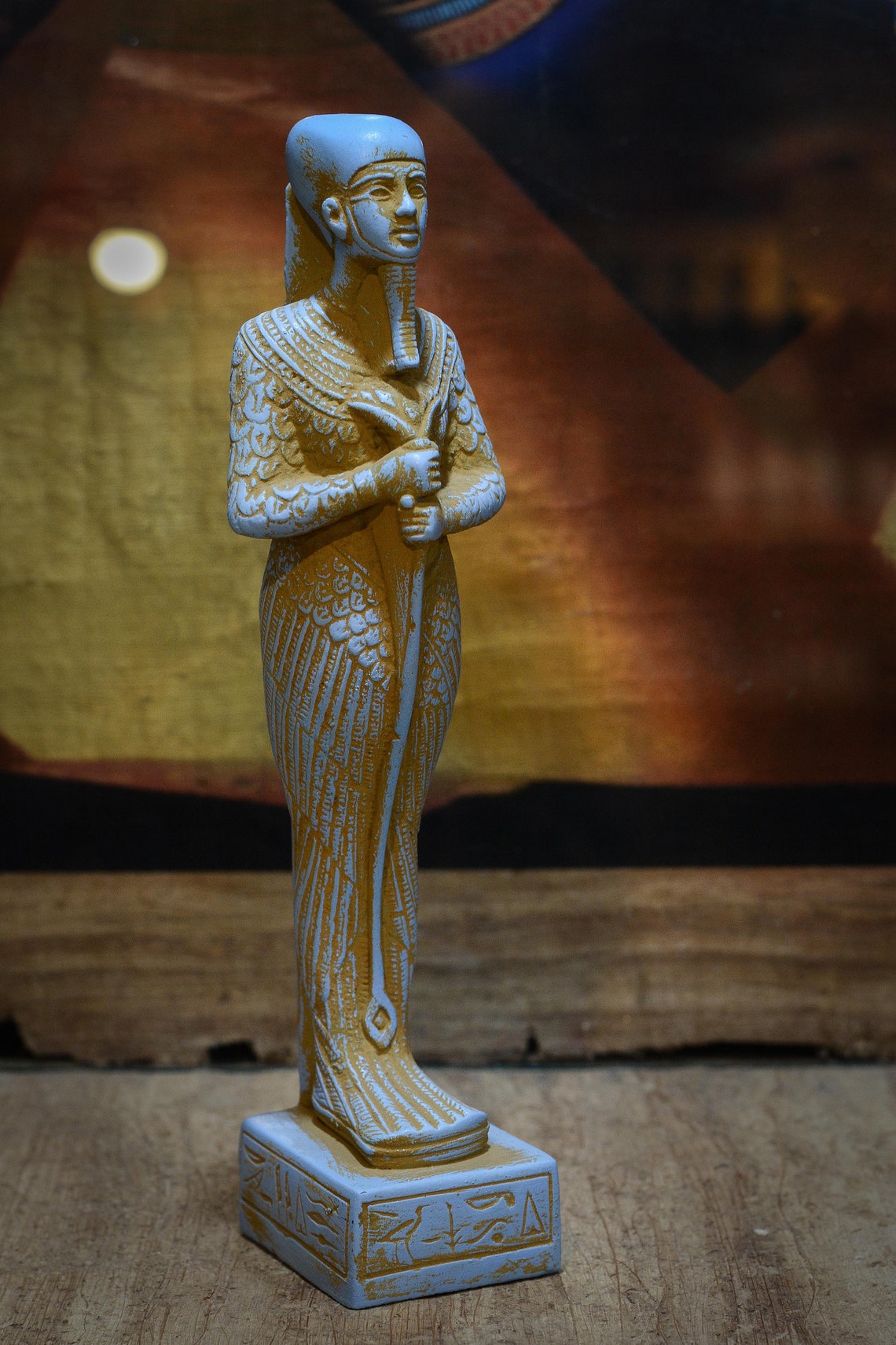 Statue Ptah God of Memphis Sculpture Blue Stone Made in Egypt | Etsy