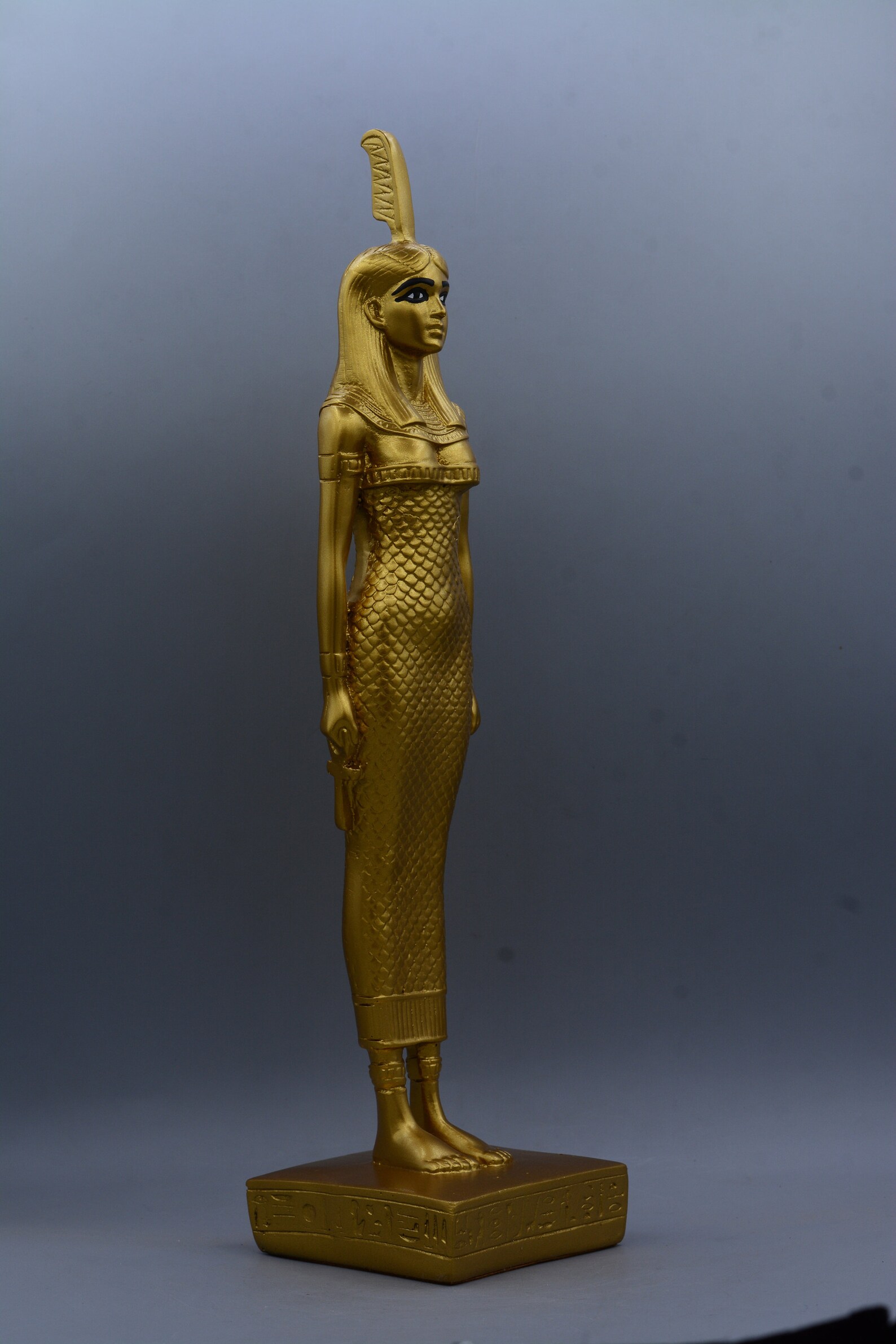 Statue Maat Goddess of Balance and Truth Gold Standing Handmade ...