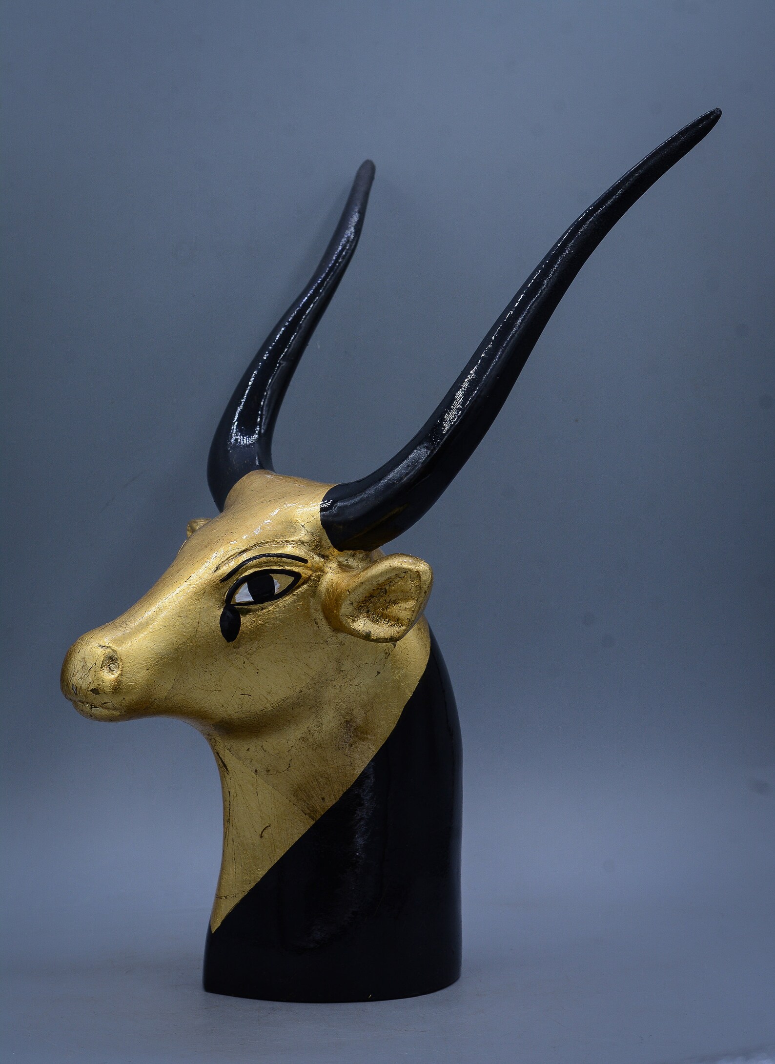 Egyptian Art Head of Hathor as Cow Goddess of Love Heavy Unique Large ...