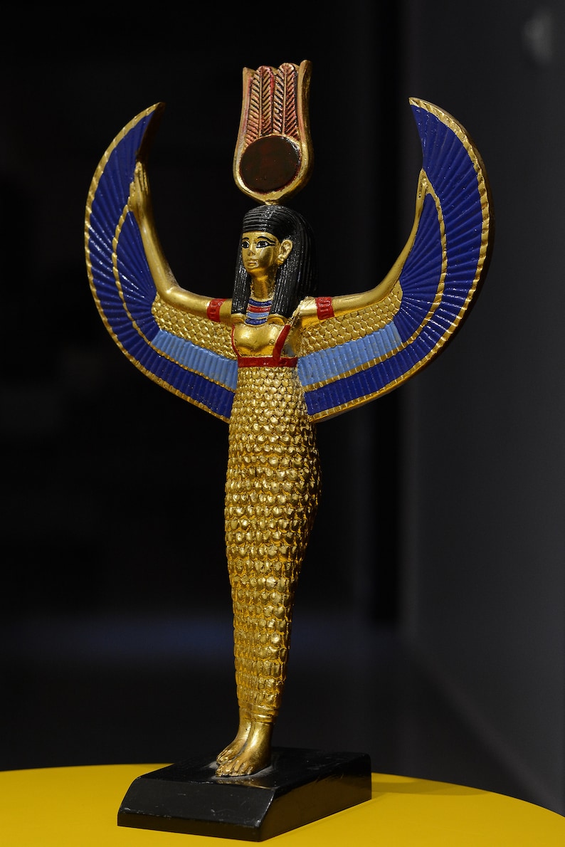 Unique Statue Isis Wings Goddess of Healing and Magic Hand Painted ...