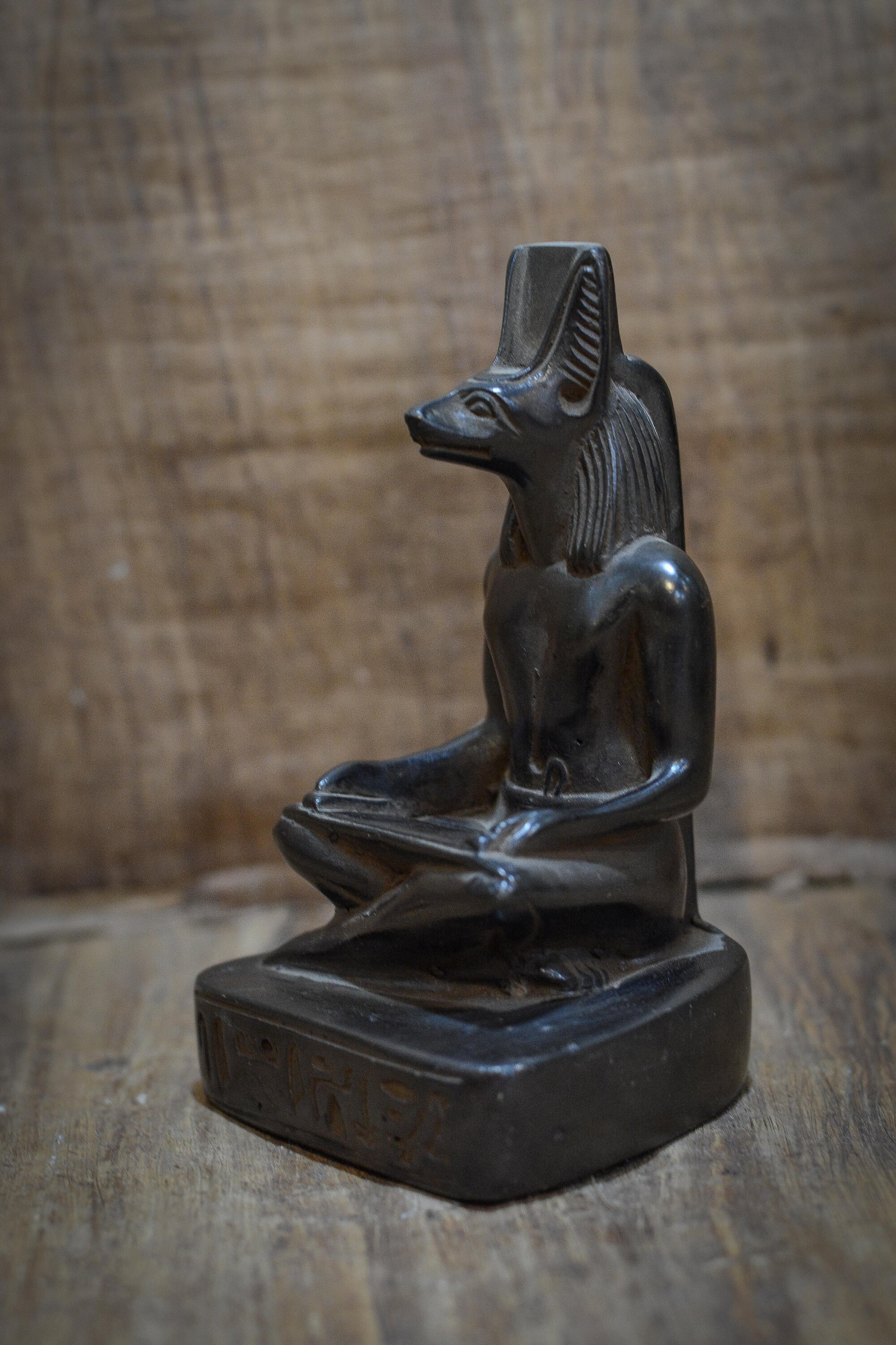 Seated Anubis Statue God of Death Figurine Black Made in Egypt | Etsy