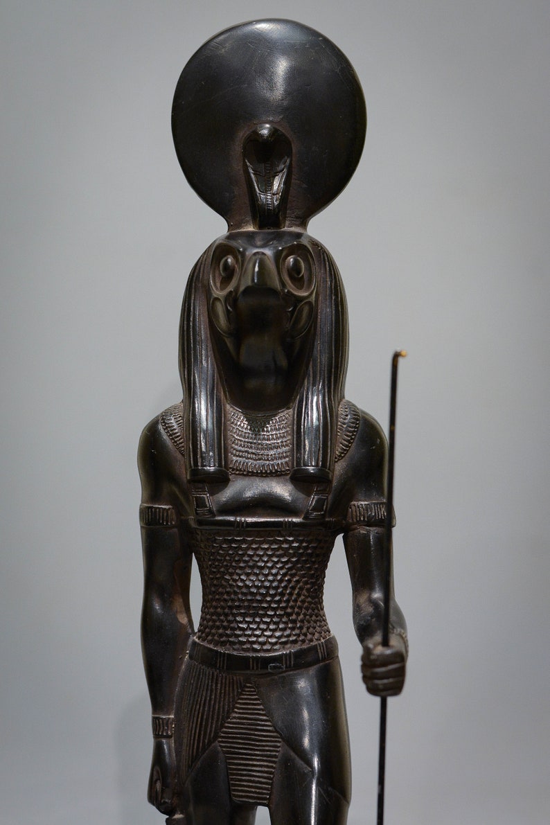 Statue of Ra Harakhte Sun God Crowned With a Solar Disk Unique - Etsy