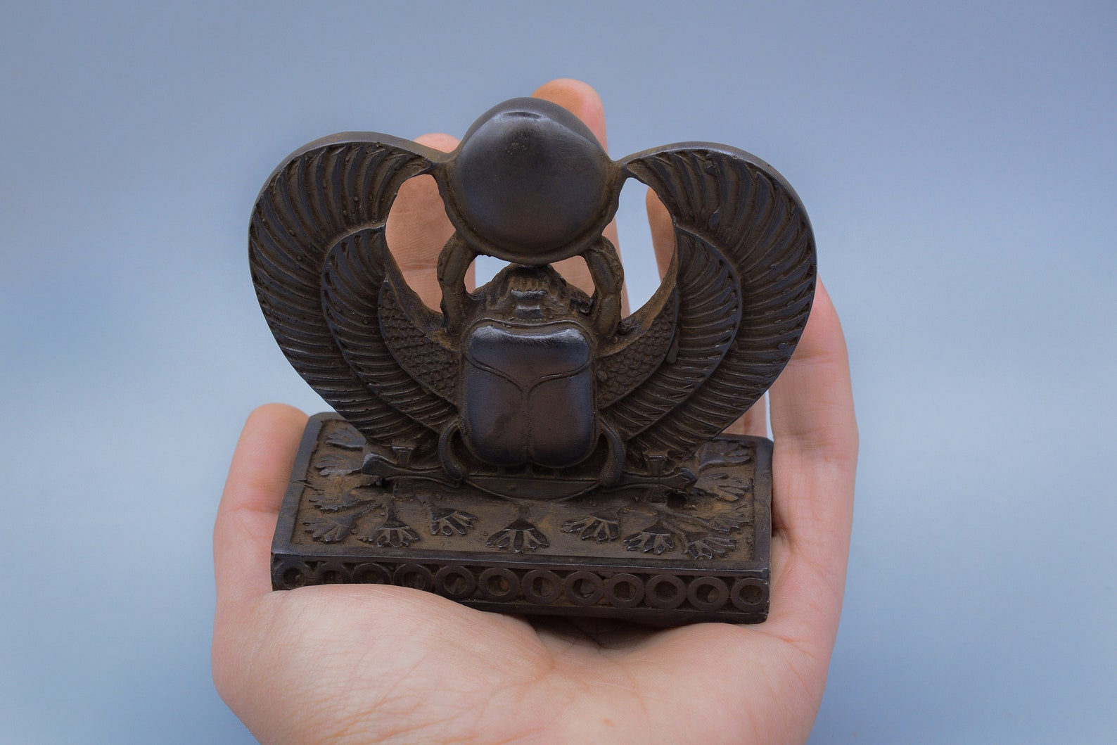 EGYPTIAN Art Winged SCARAB BEETLE Khepri Small Black Made in Egypt - Etsy