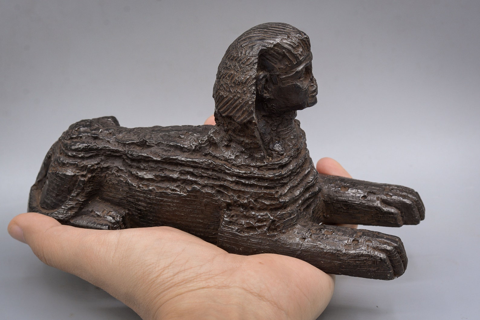 Egyptian Statue Sphinx Black Solid Stone Heavy Made in Egypt - Etsy