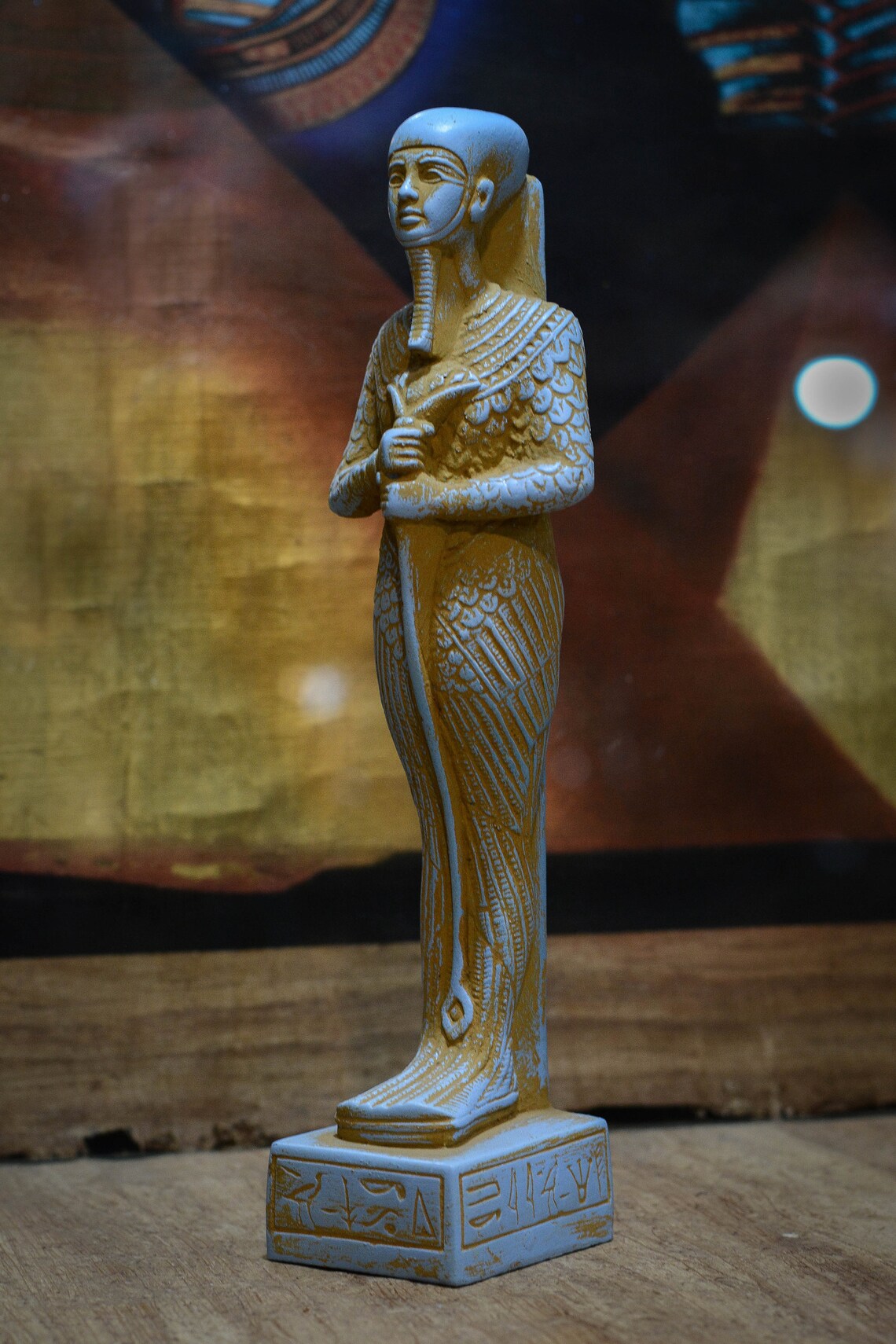 Buy Statue Ptah God of Memphis Sculpture Blue Made in Egypt Online in ...