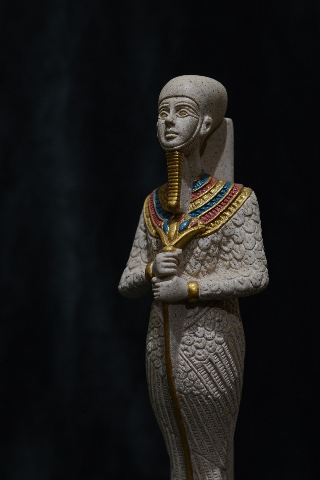 Egyptian Statue Ptah God of Memphis Sculpture Handcrafted Painted Stone ...