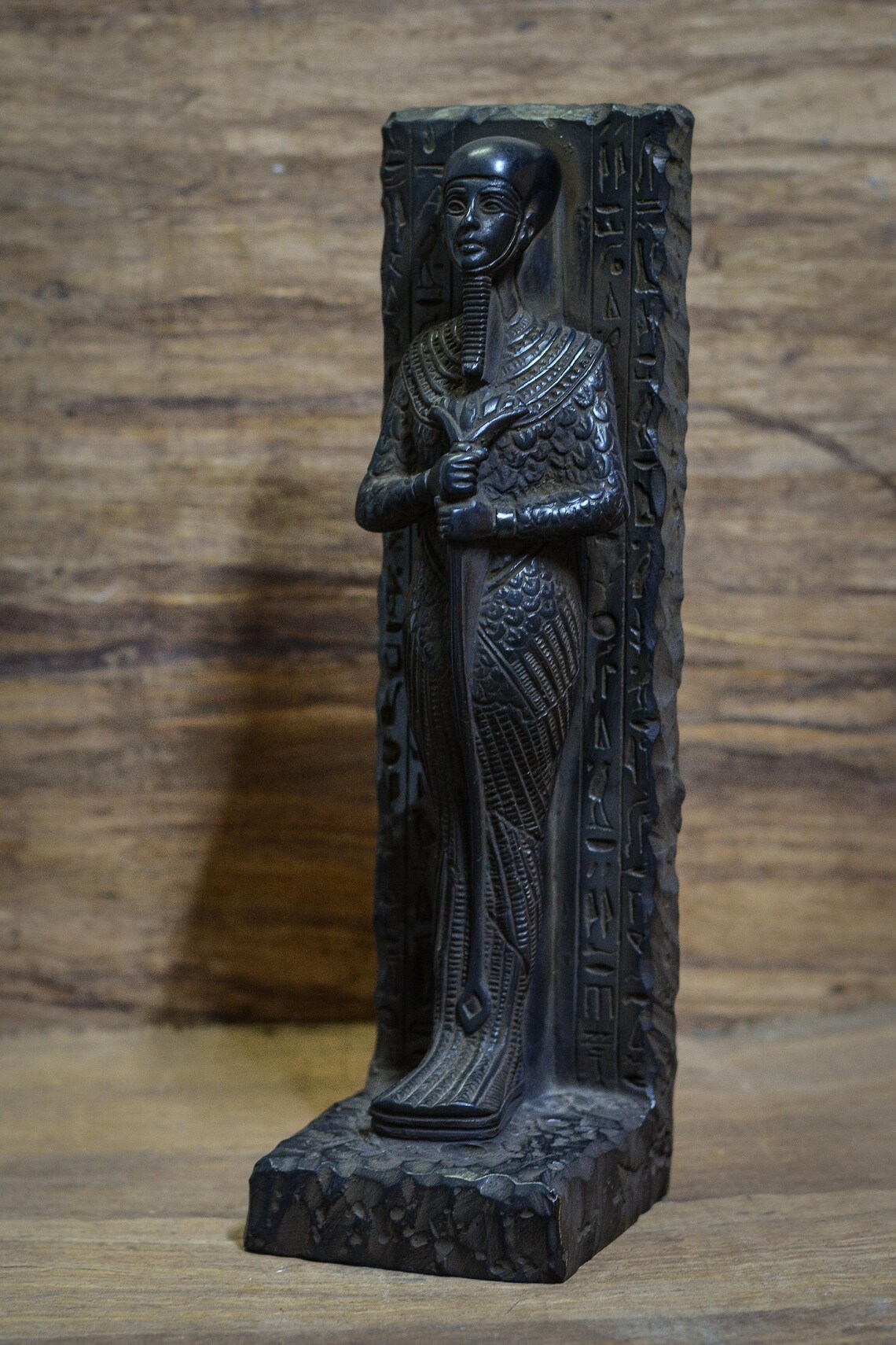 Statue of Ptah Stela Relief God Craftsmen Unique Heavy Black | Etsy