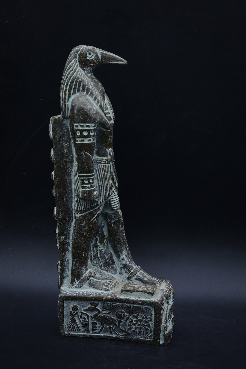 Egyptian Art Statue God of Knowledge Thoth Stone 4 Style Made | Etsy