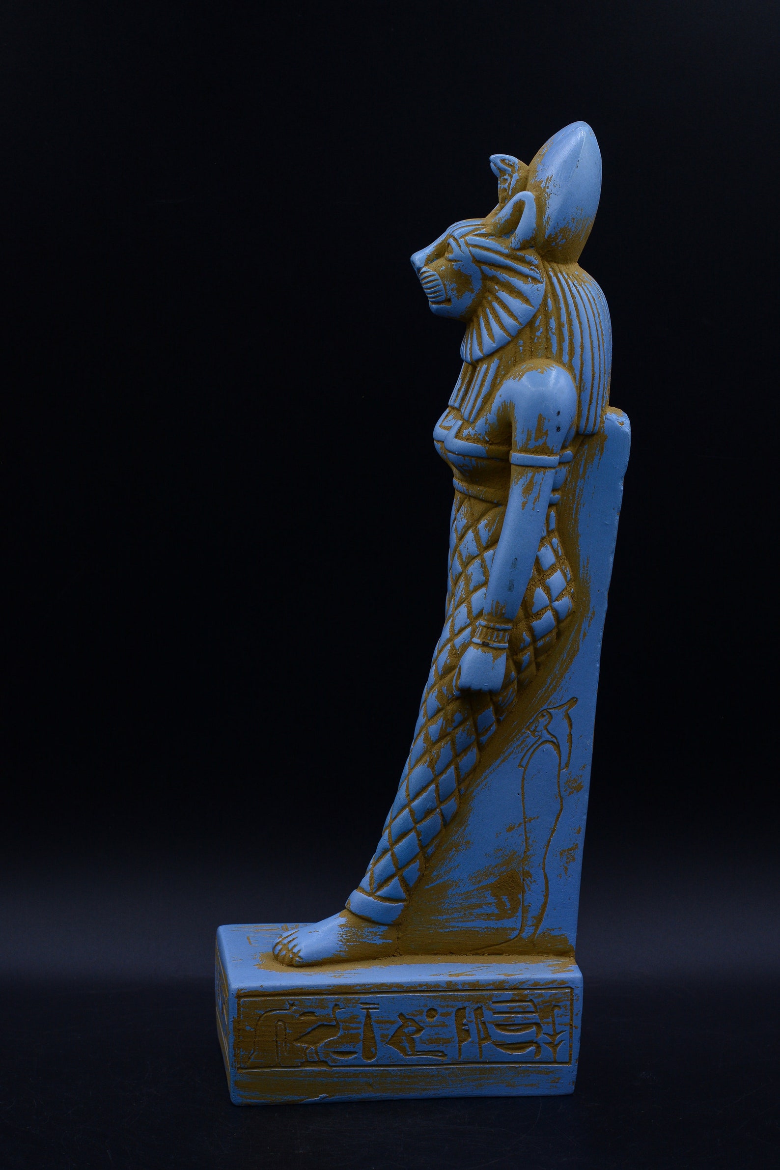 Statue Sekhmet Goddess Blue Stone Heavy Sculpture Ancient - Etsy