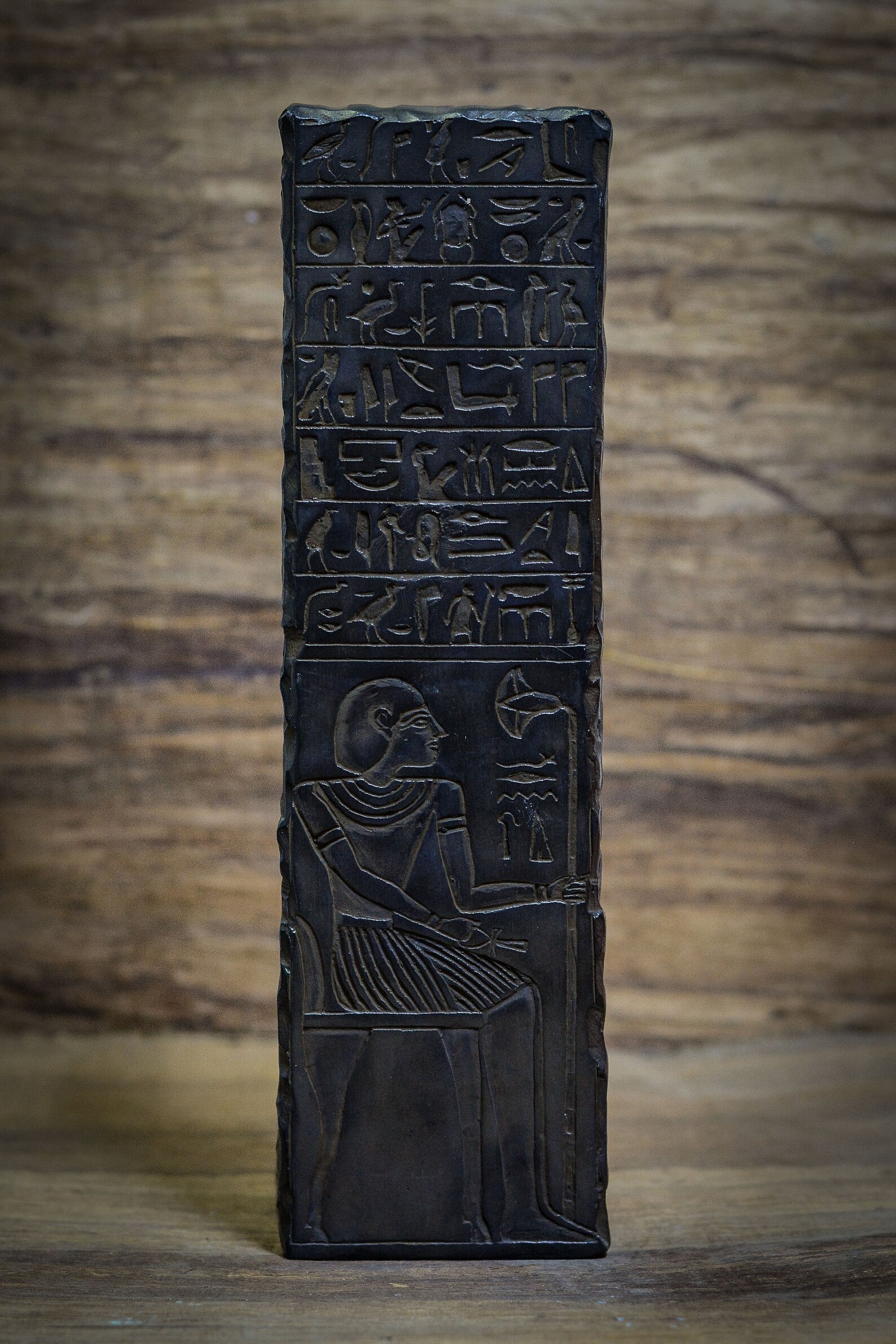 Statue of Ptah Stela Relief God Craftsmen Unique Heavy Black | Etsy