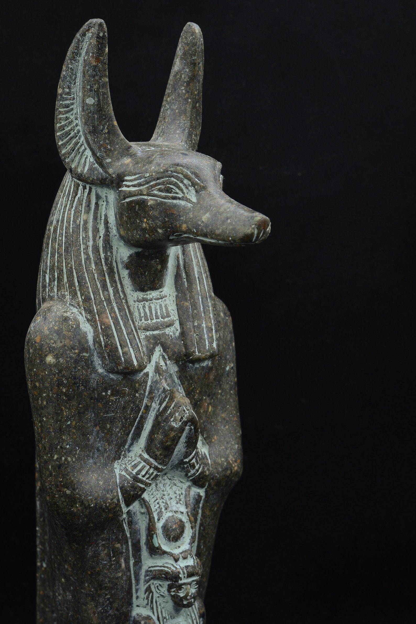 Unique Statue Anubis God of Death Sculpture Granite Stone | Etsy