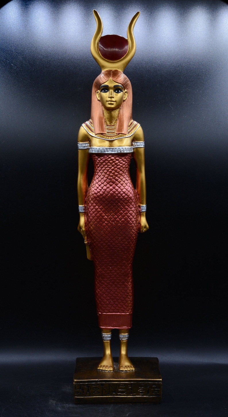 Unique Egyptian Goddess Hathor Large Statue (4 Color) Made in Egypt ...