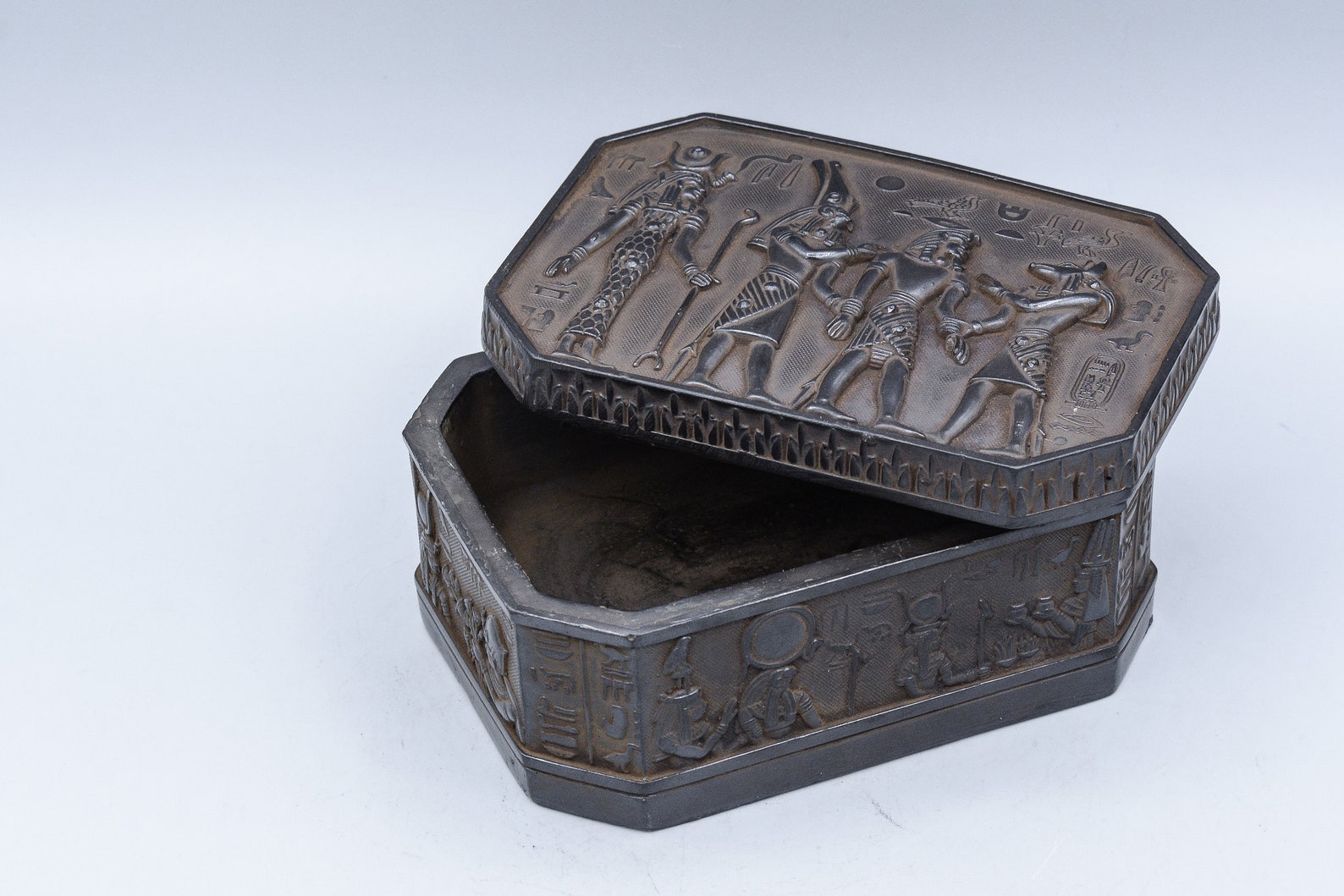 Egyptian art Box decorative Pharaonic black made in egypt | Etsy