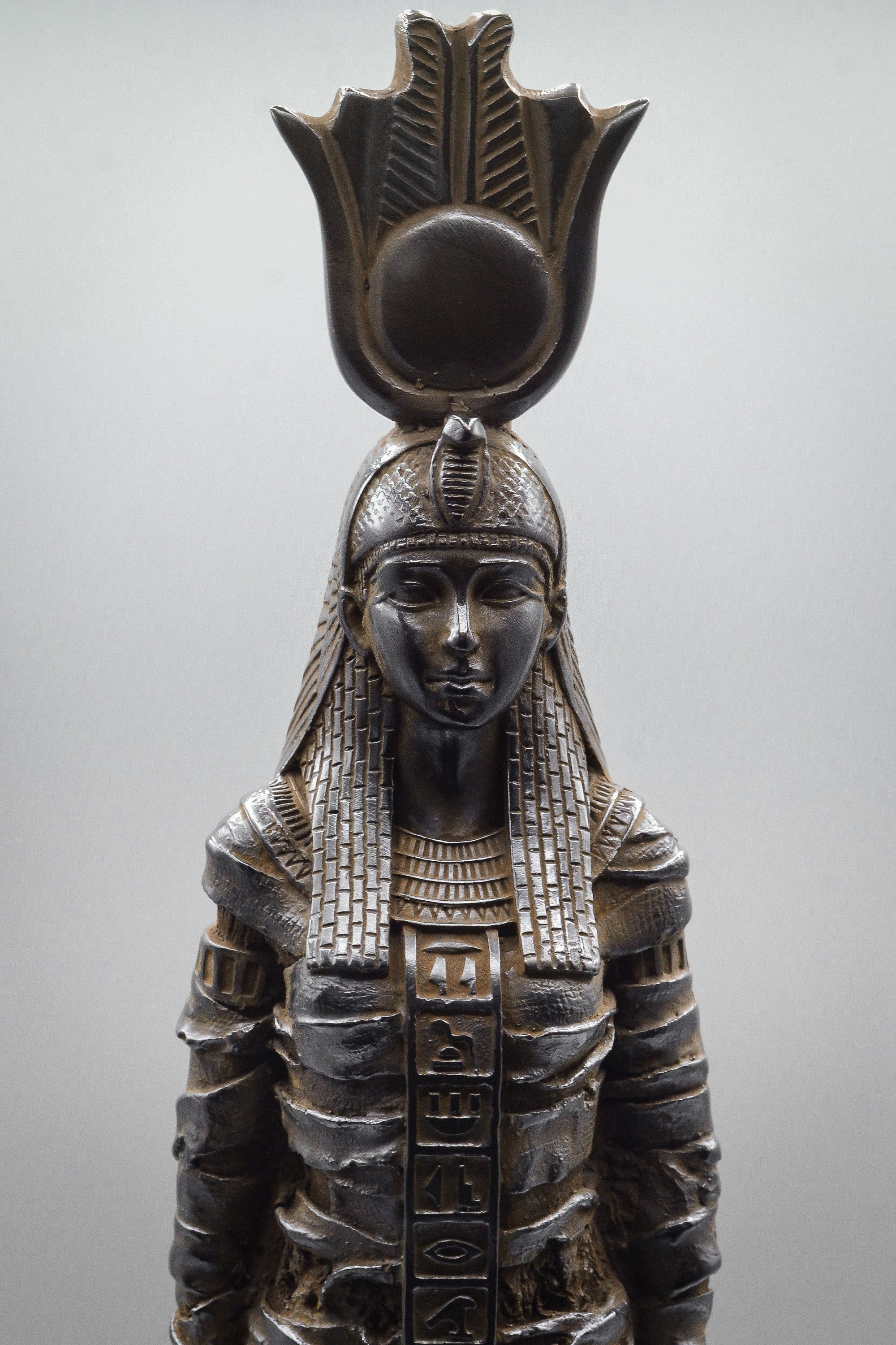 Unique Power of goddess Isis large black statue Contains eye | Etsy