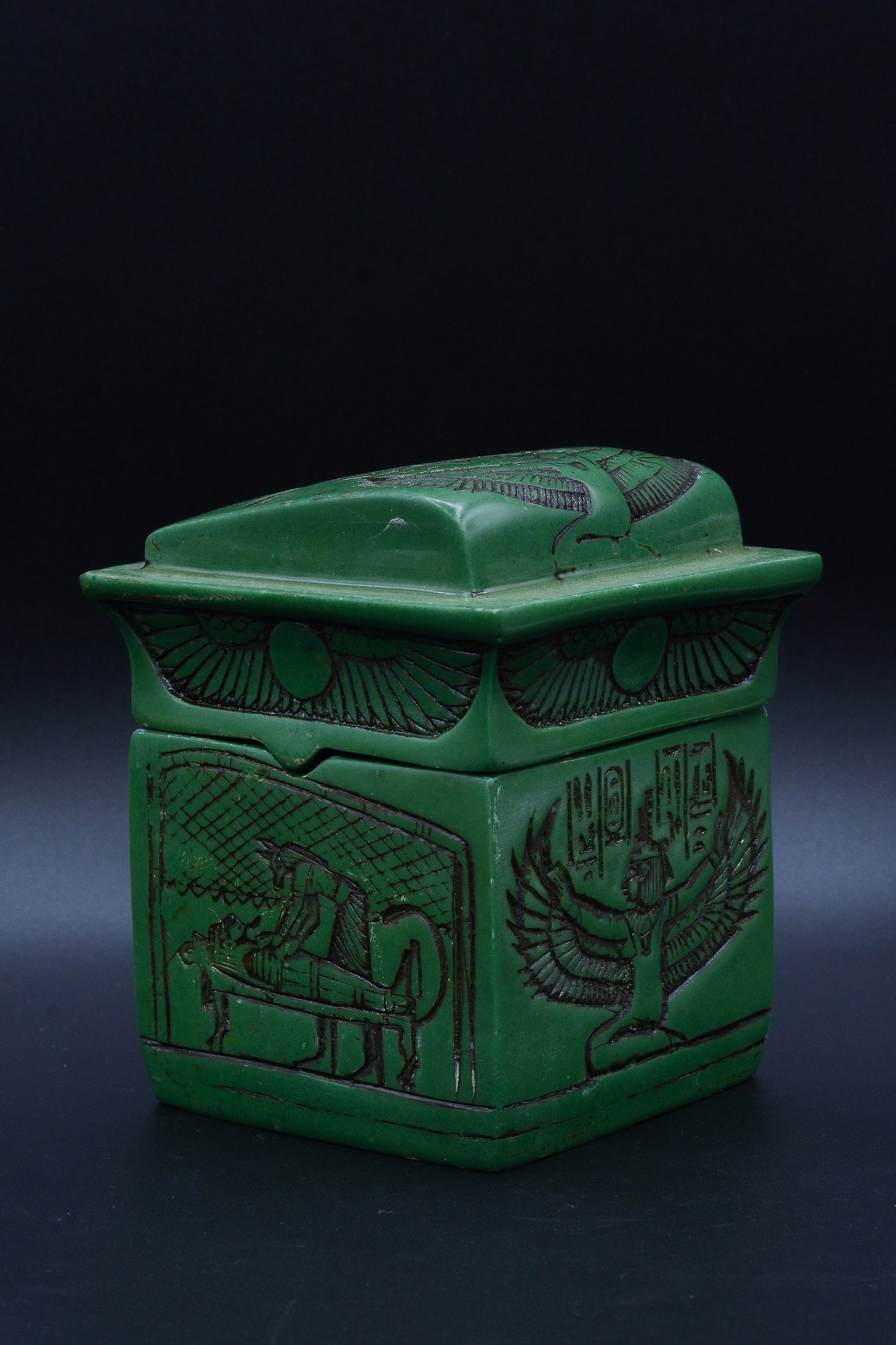 Canopic Box Jars 4 Art Pharaonic Carved Inscriptions 2 Color | Etsy