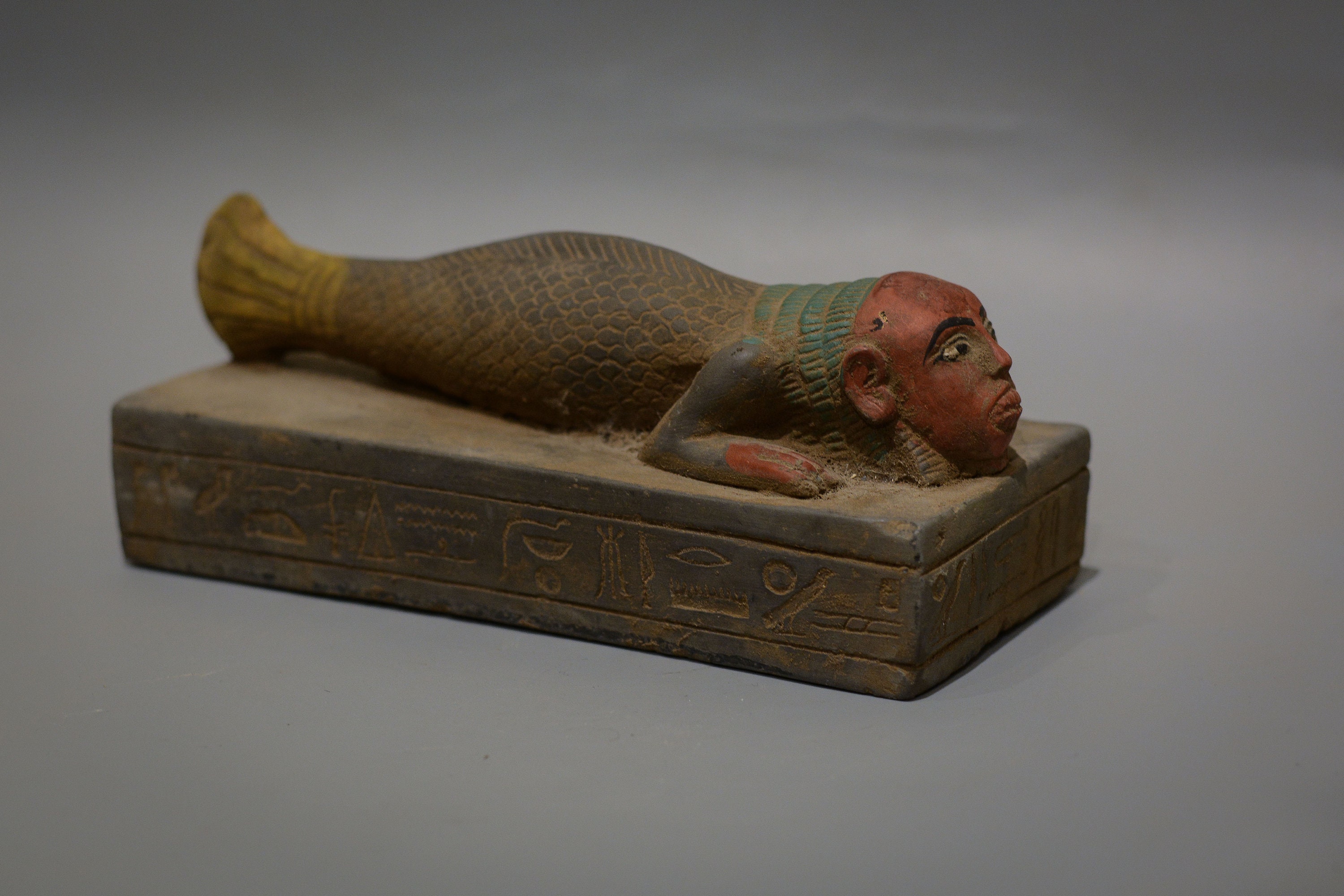 Rare Ancient Egyptian Art Statue God Seth With Devil Head Fish - Etsy