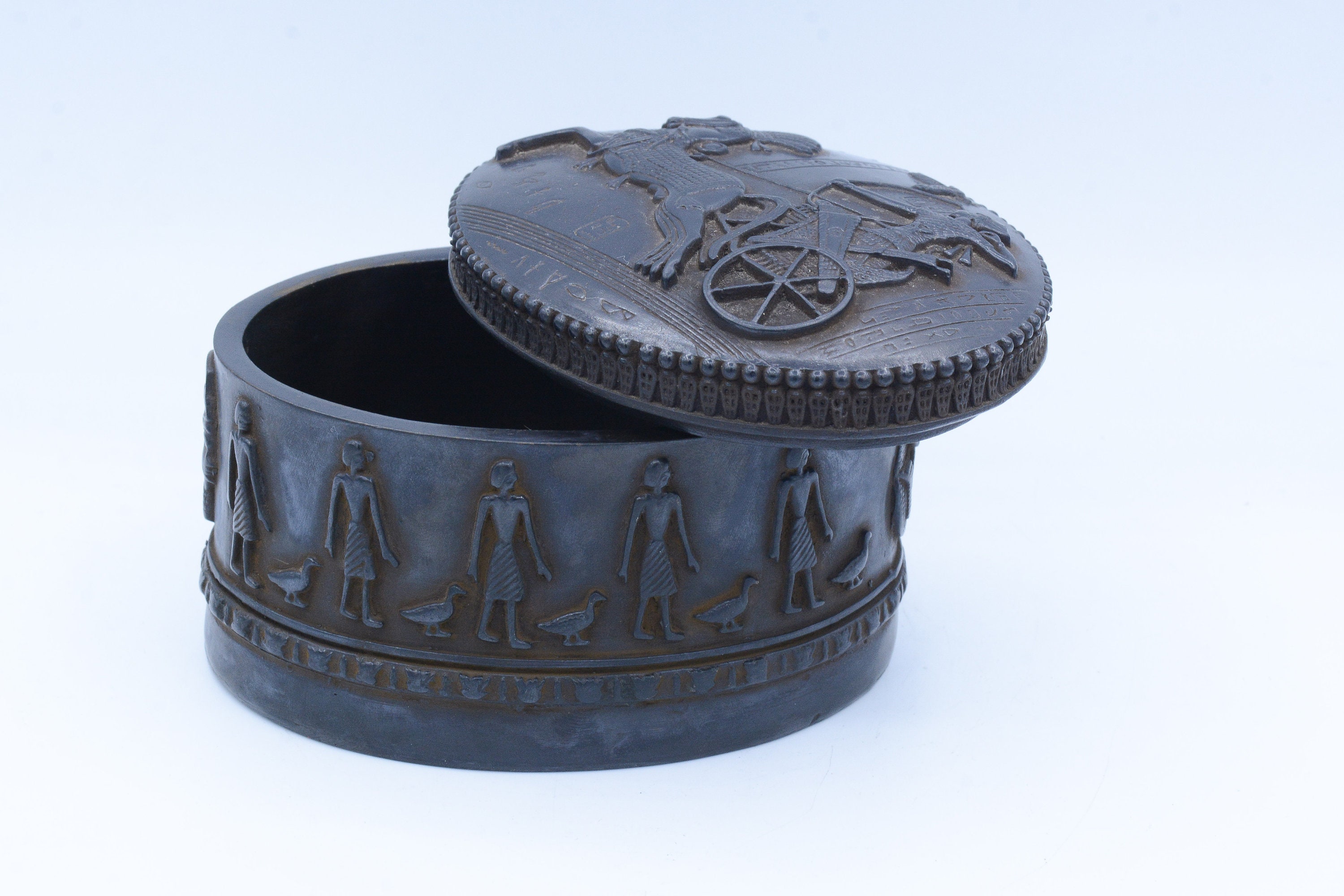 Egyptian Box Pharaonic Inscriptions Decorative Art Stone Made | Etsy